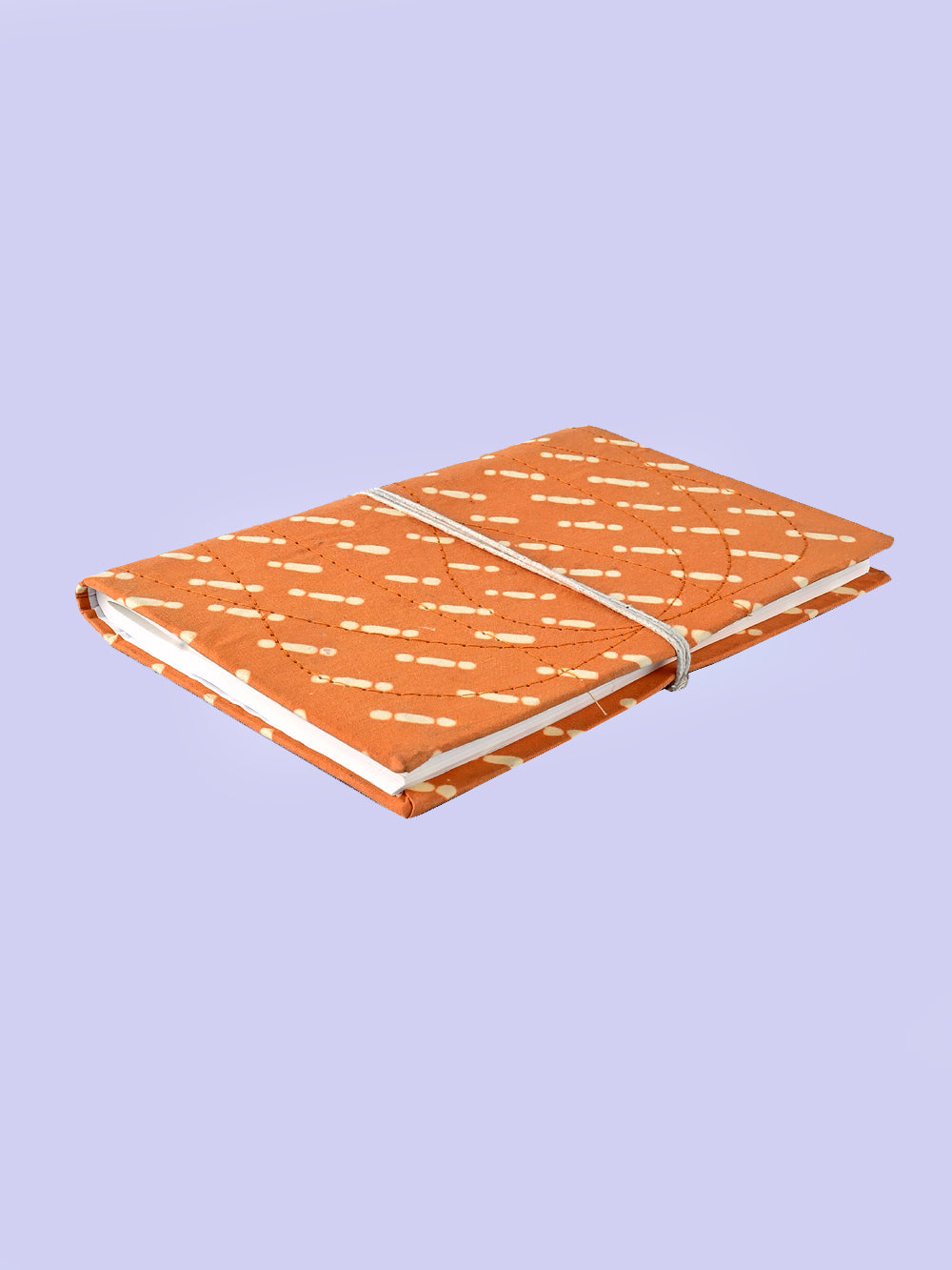 Orange Dots and Dashes Traditional Bahi Khata A5