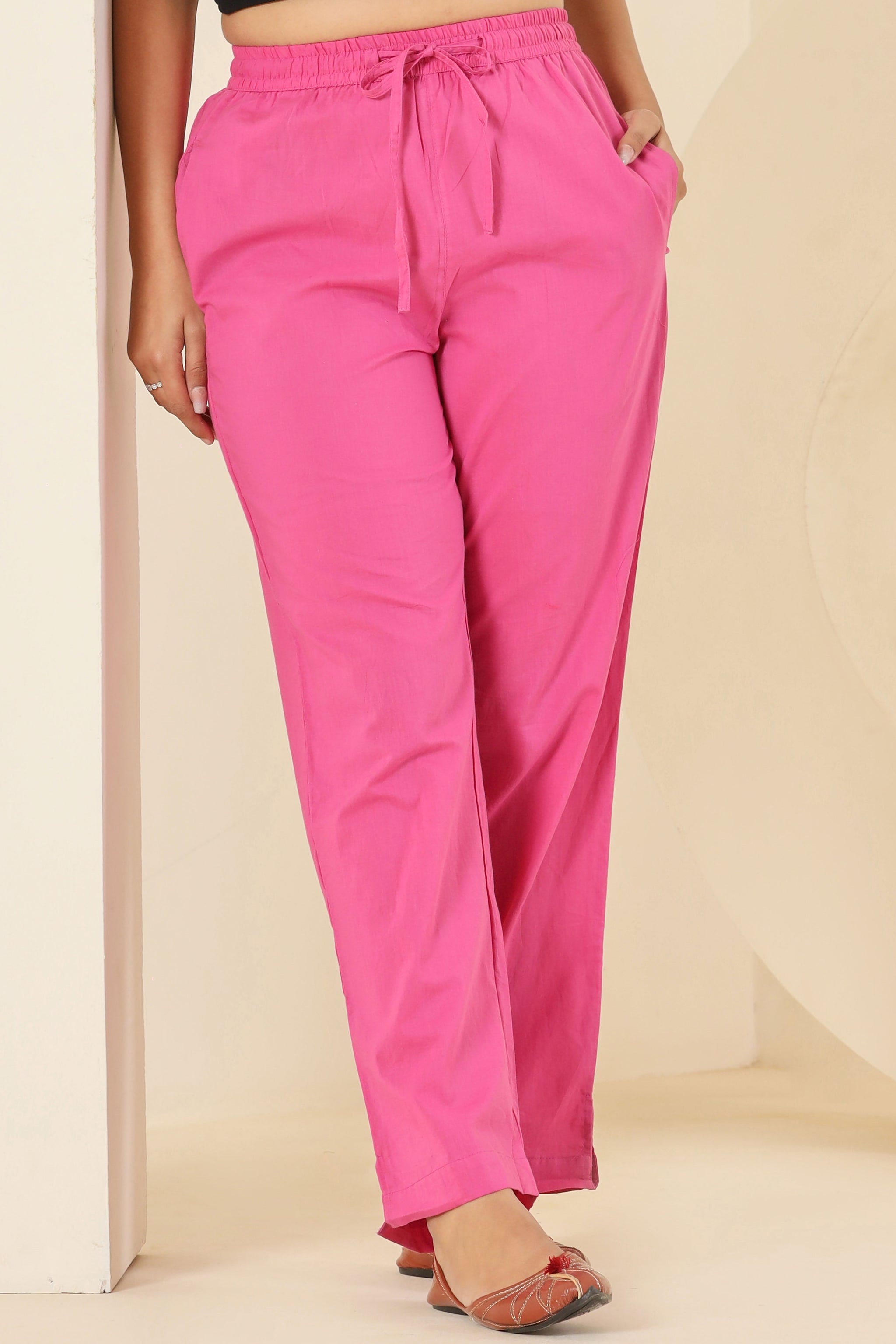 Cupcake Pink Cotton Cambric Lounge Pant