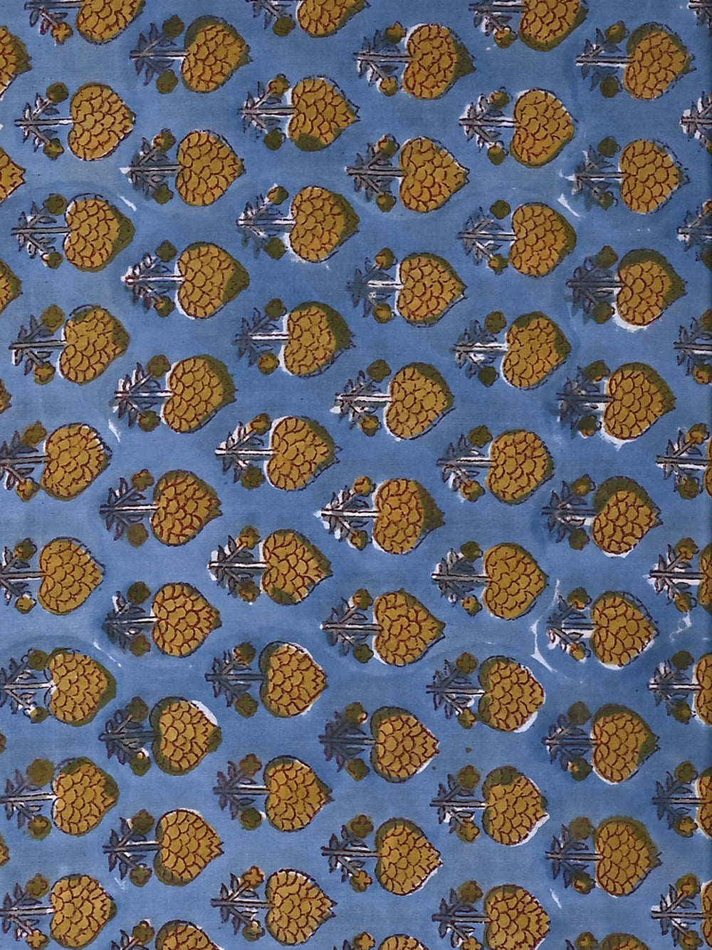 Abstract Sway Pattern Cotton Cambric Sanganeri Rapid Fabric