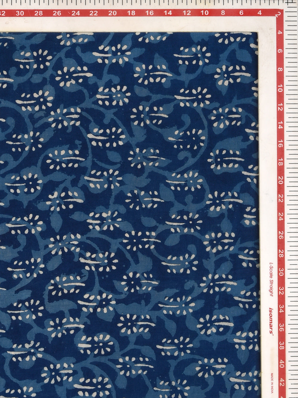 Daboo Indigo Traditional Booti Cotton Cambric Fabric