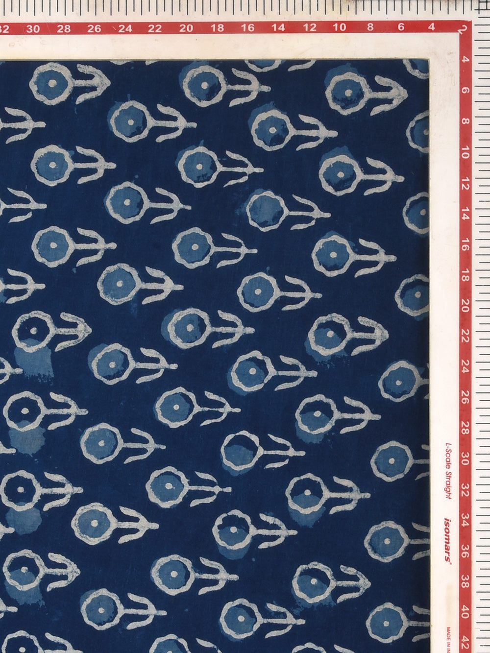 Daboo Indigo Garden Flower Cotton Cambric Fabric