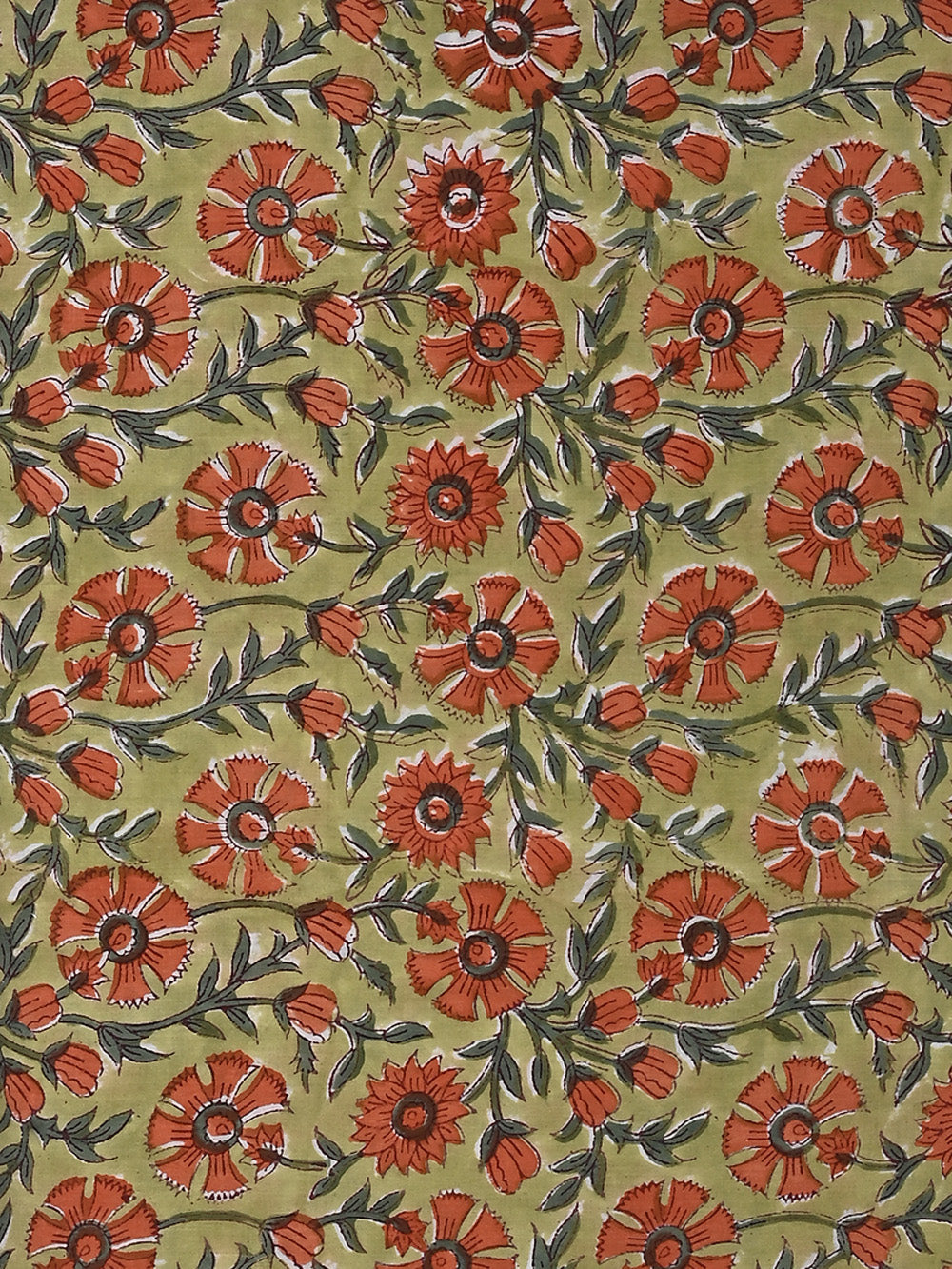 Abstract Sway Pattern Cotton Cambric Sanganeri Rapid Fabric