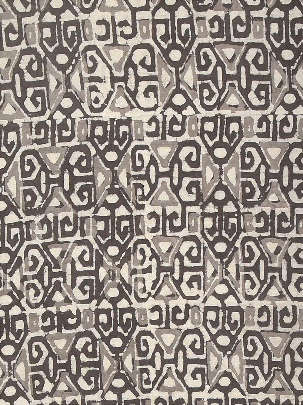 Kashish Daboo Natural Dyed Mystic Aztec Pattern Cotton Cambric Fabric