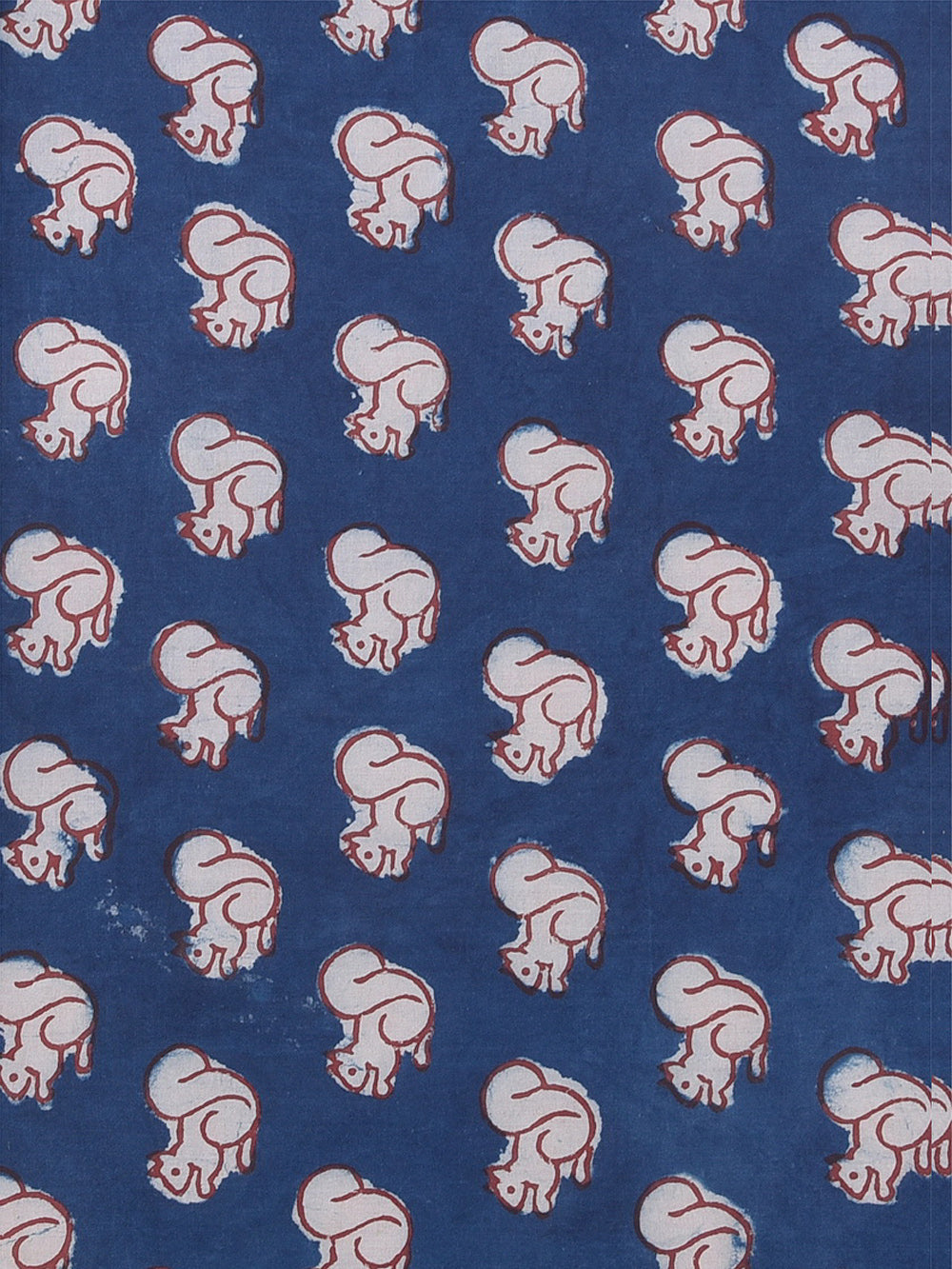 Indigo Daboo Natural Dyed Gilaharee Squirrel Animal Pattern Cotton Cam