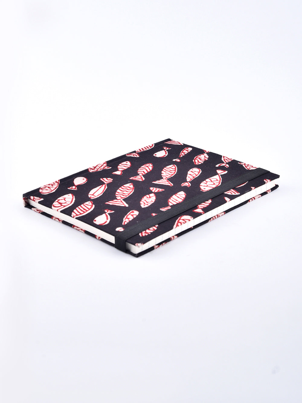 Block Printed A5 Elastic Notebook