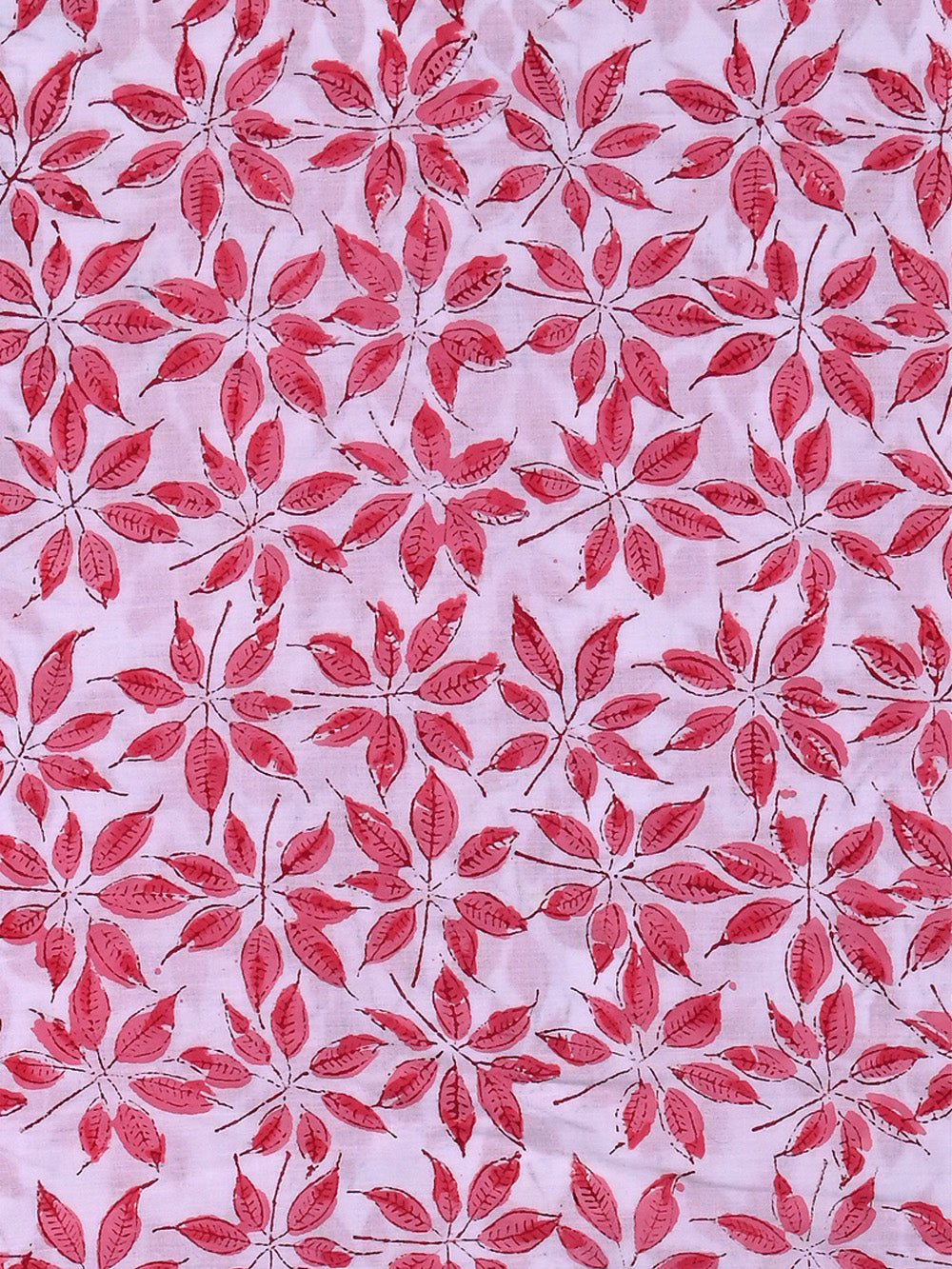 Pink Bloom Flower Pattern Rapid Sanganeri Fabric