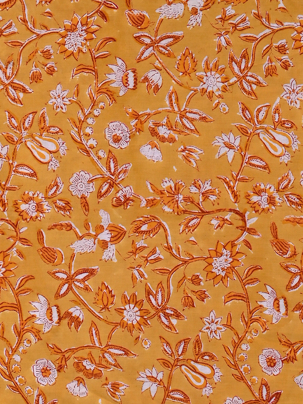 Yellow Anokhi Forage Jaal Pattern Rapid Sanganeri Fabric
